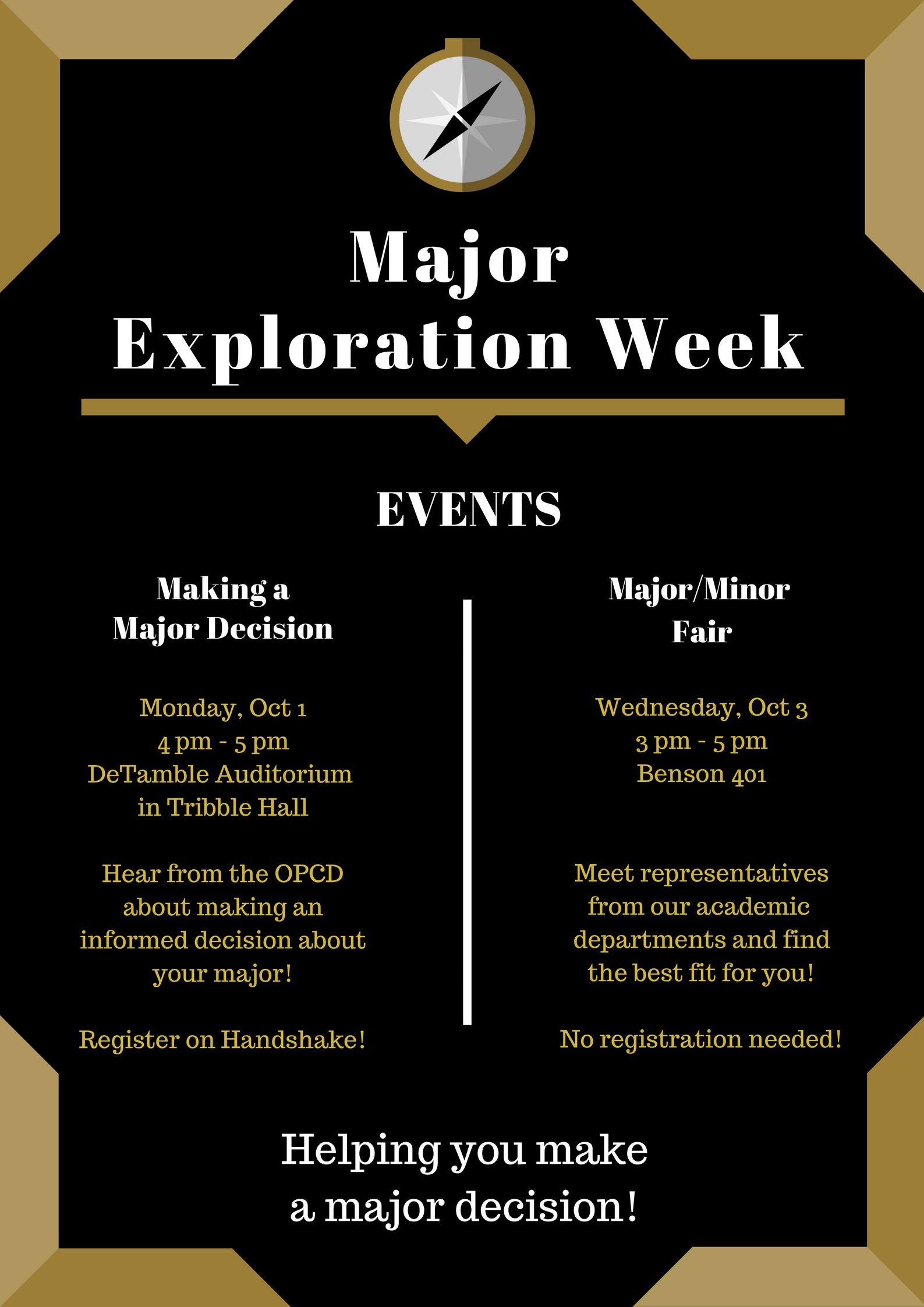 Major Exploration Week | Parents & Families