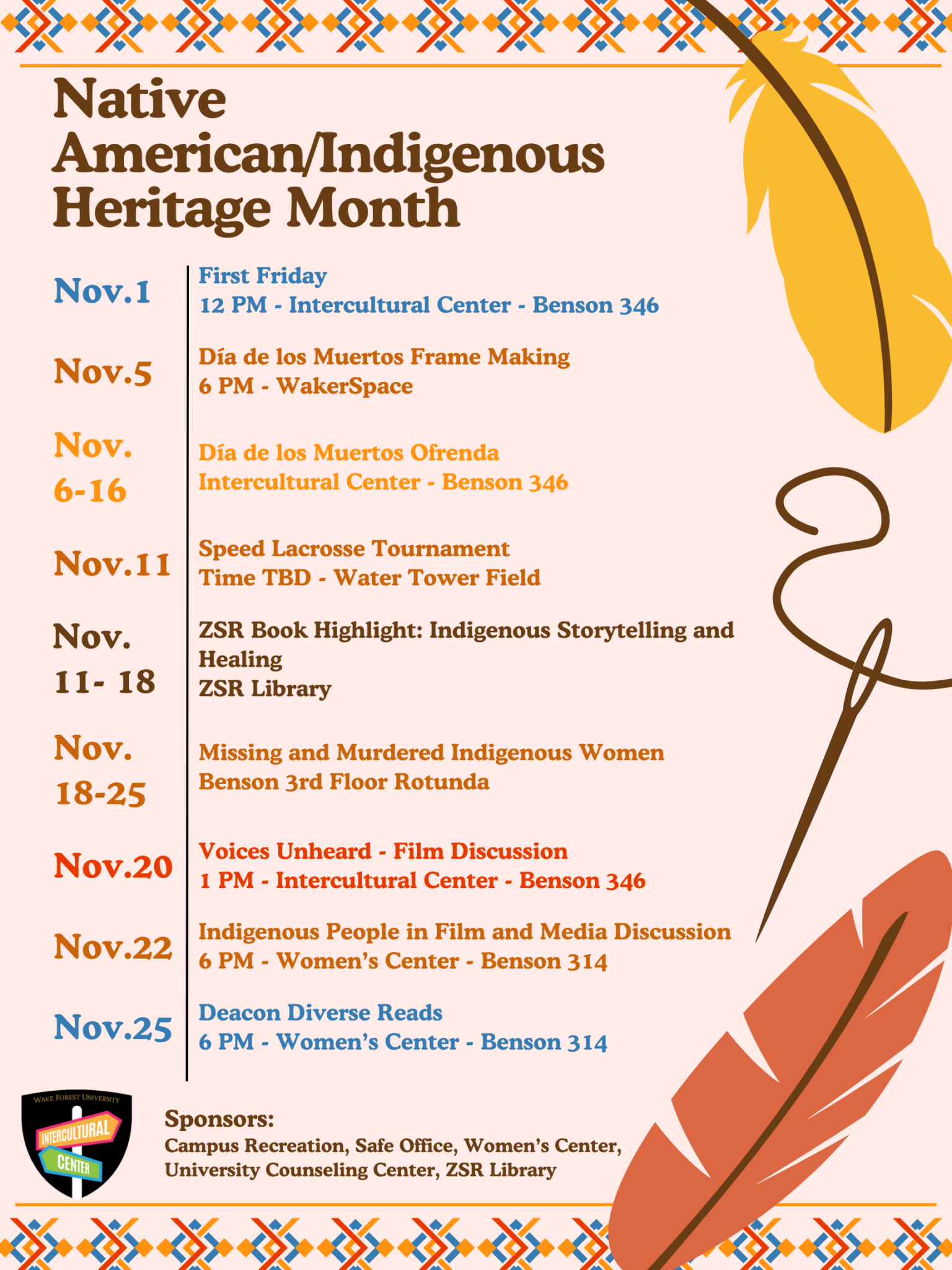 Native American Heritage Month | Intercultural Center | Wake Forest ...
