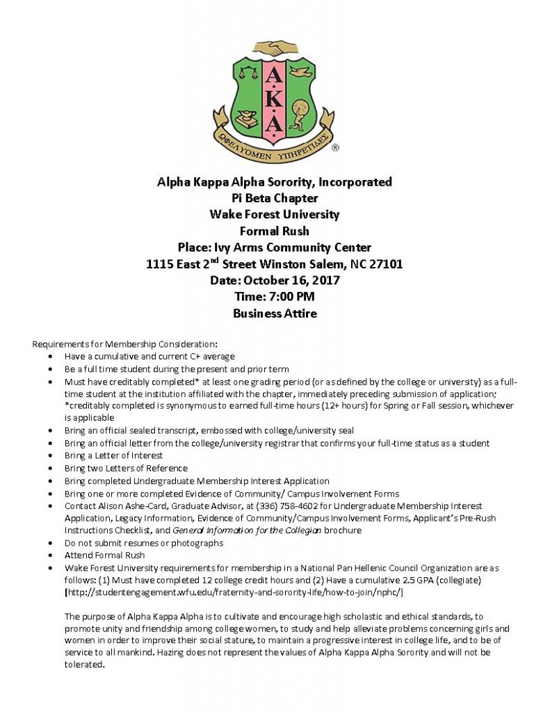 AKA Announces Fall Rush! - The Office of Student Engagement