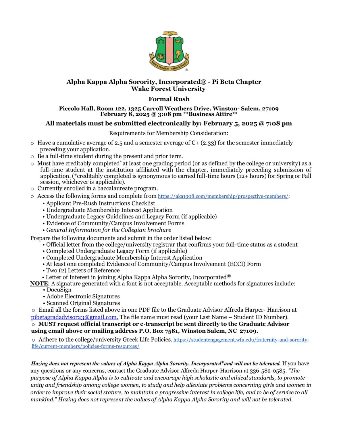 Pi Beta chapter of Alpha Kappa Alpha Sorority, Inc. announces rush ...