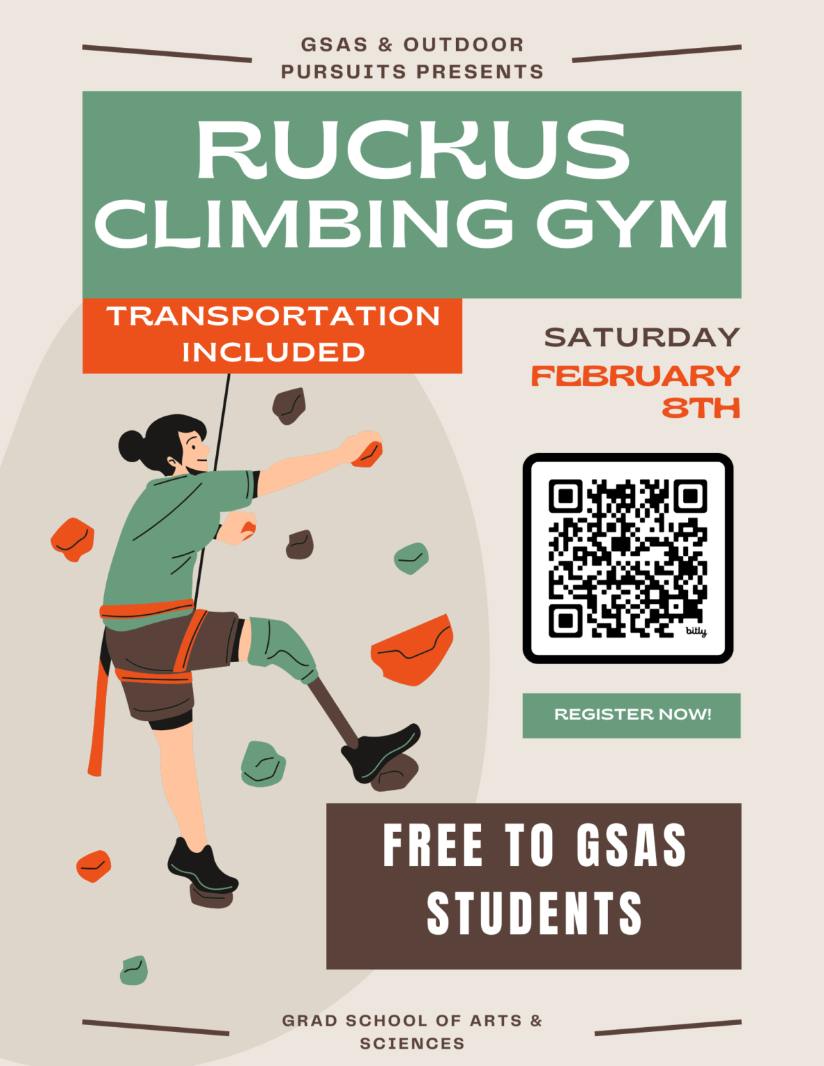 Ruckus Climbing Gym Outing - Wake Forest Graduate School