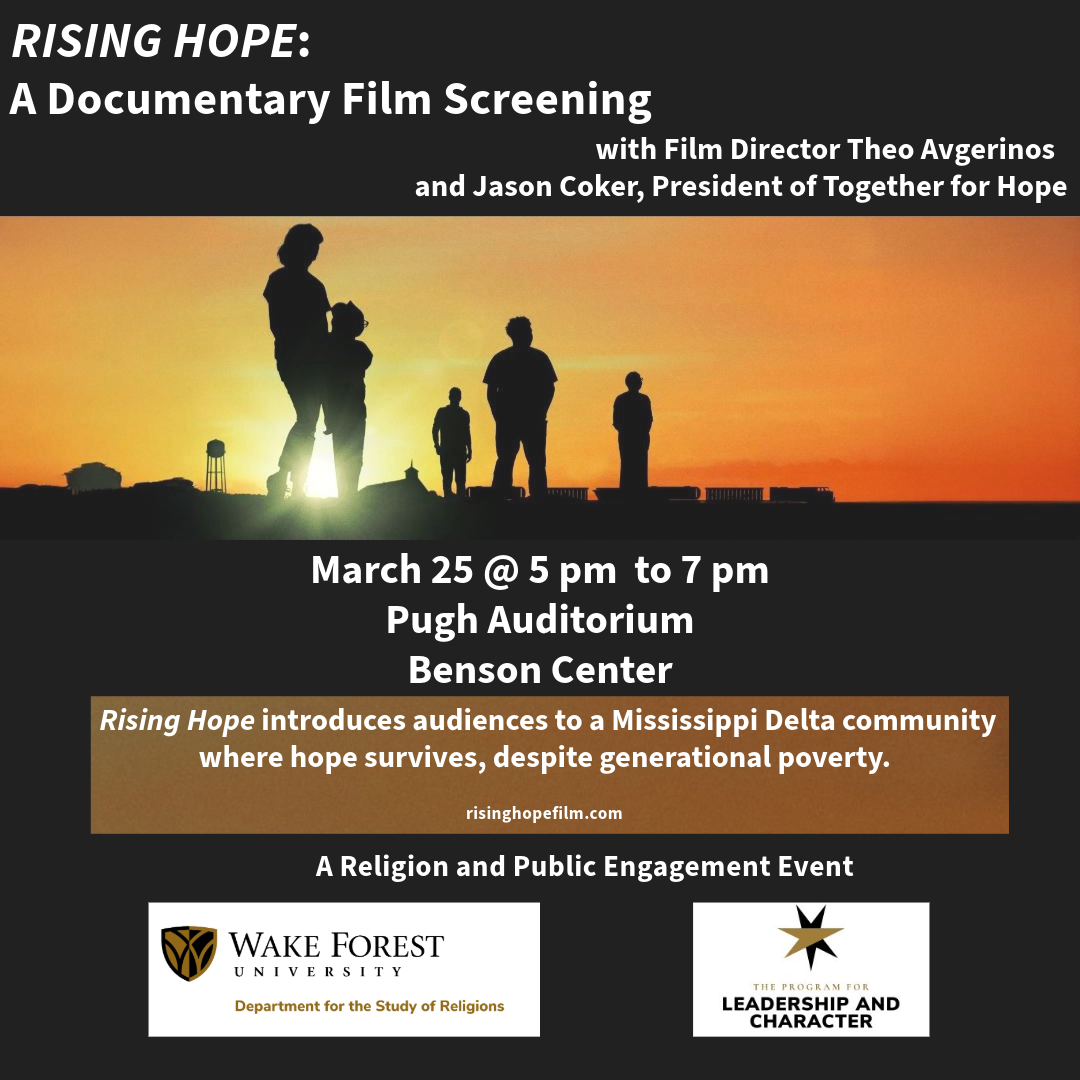 Rising Hope: A Documentary Film Screening with Film Director Theo Avgerinos | Department for the ...