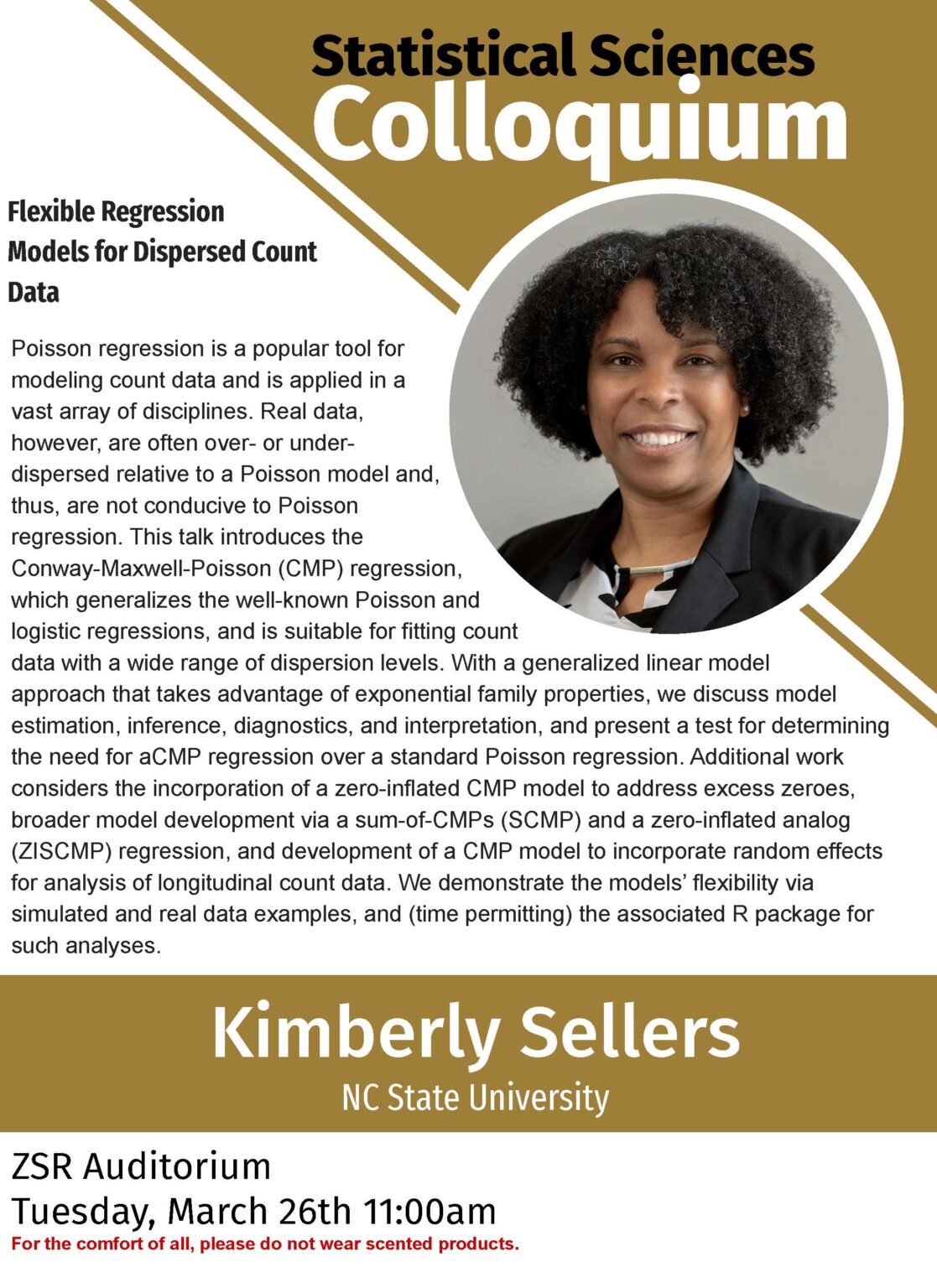 Colloquium: Flexible Regression Models for Dispersed Count Data | Department of Statistical Sciences