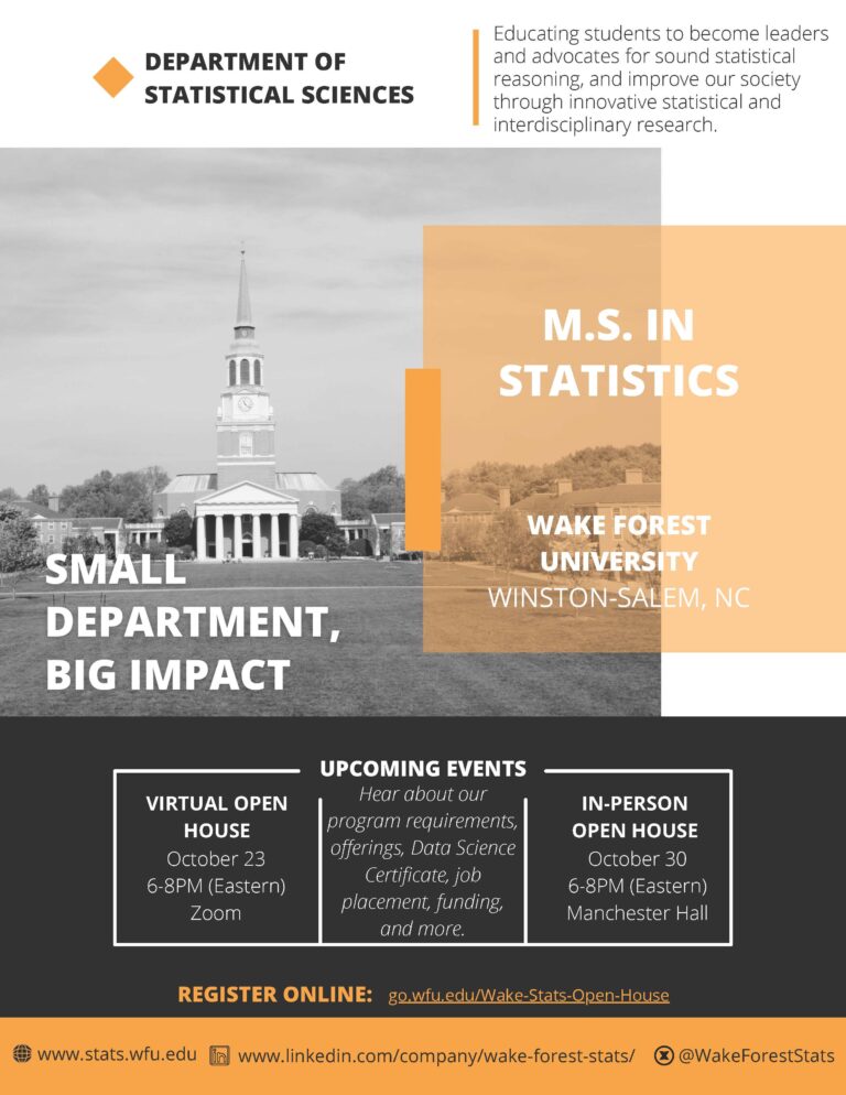 Department of Statistical Sciences Open House | Department of ...