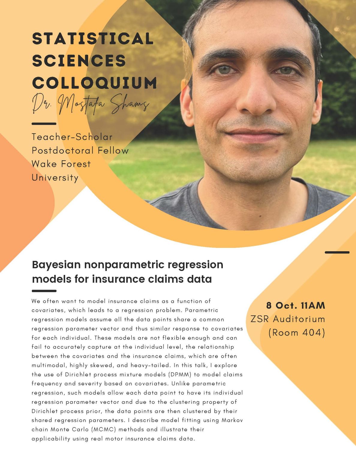 Colloquium: Bayesian nonparametric regression models for insurance claims data | Department of ...