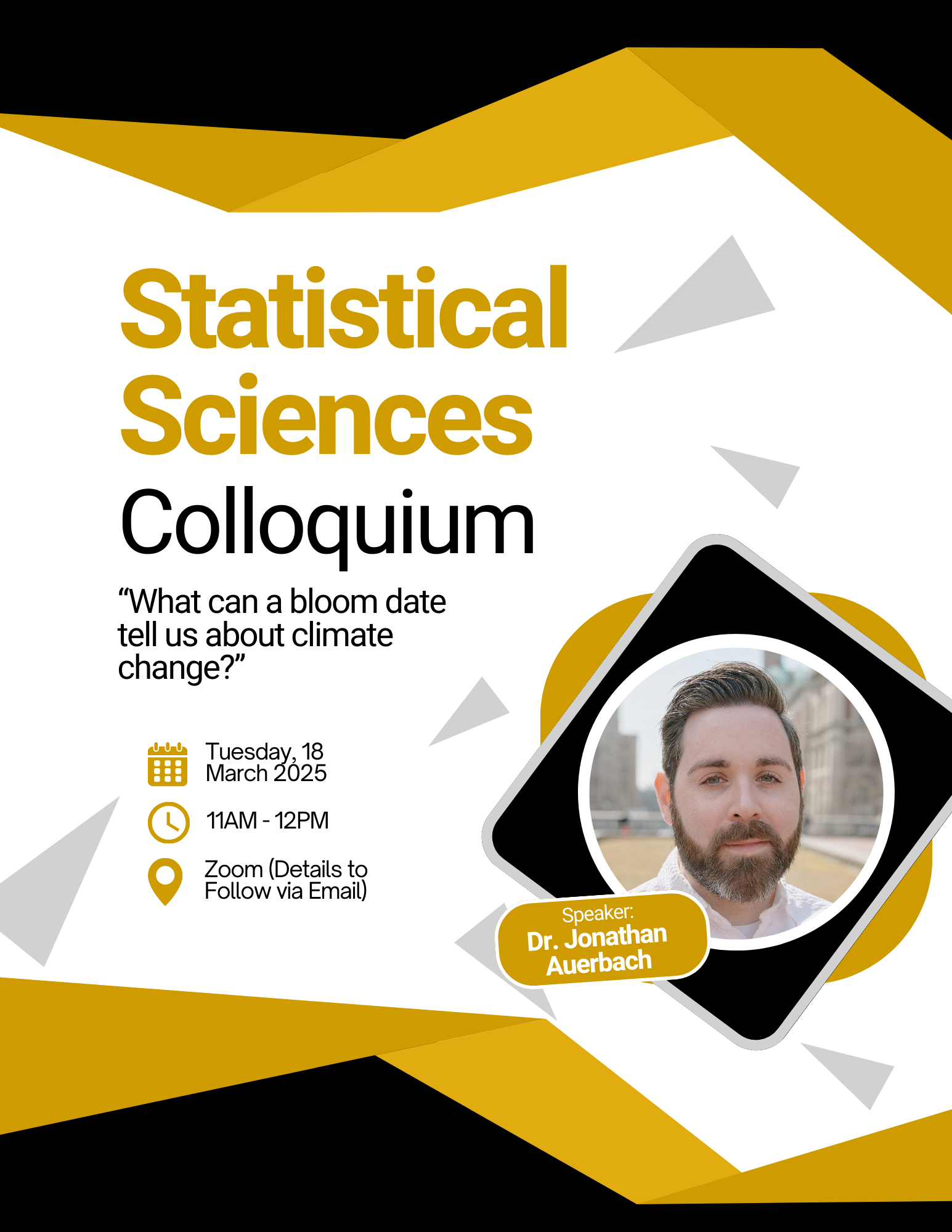 Colloquium: What can a bloom date tell us about climate change? | Department of Statistical Sciences