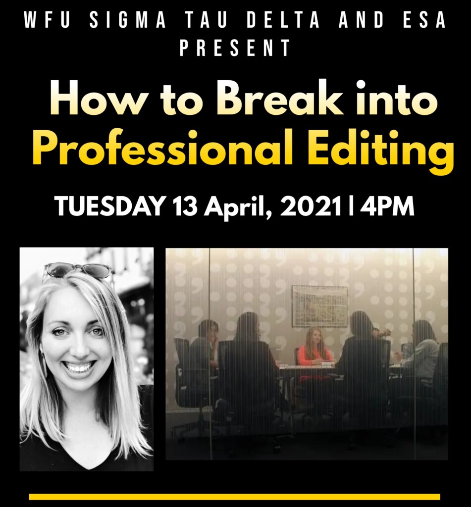 Sarah Humphreville '10 gives talk about professional editing ...