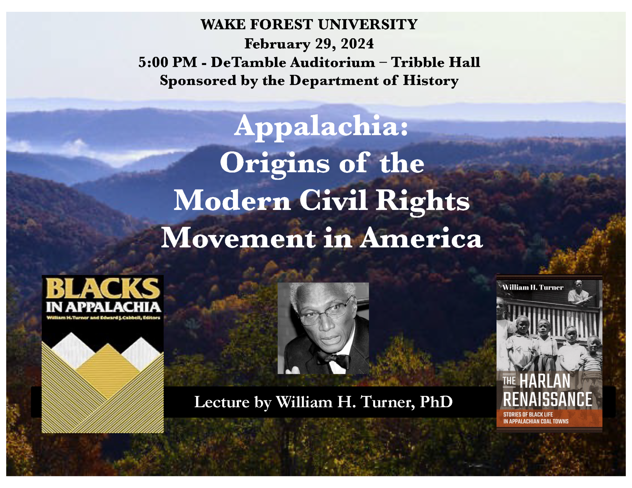 Feb. 29 Lecture by Dr. William H. Turner: "Appalachia: The Origins of ...