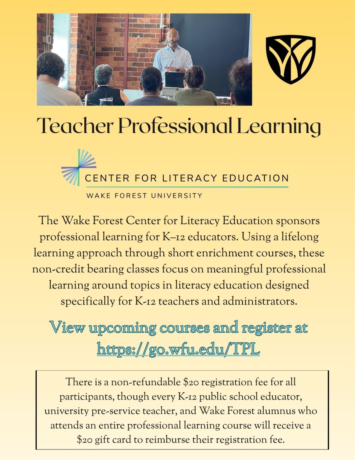 Teacher Professional Learning | Center for Literacy Education | Wake ...