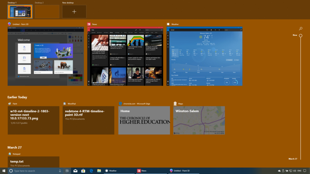 Windows 10 new Timeline feature - Instructional Technology Group