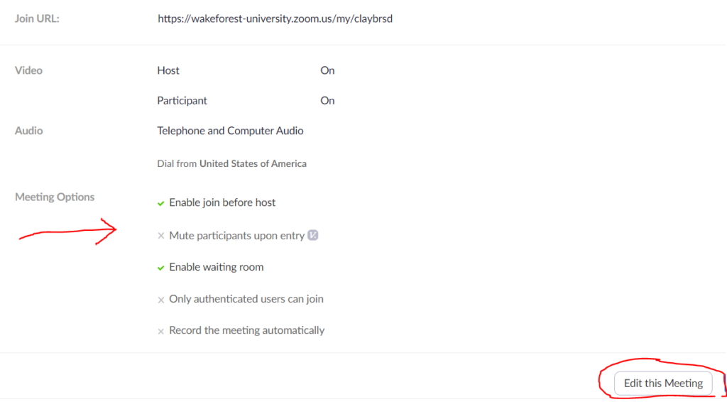 Zoom personal room tweaks for Waiting Room - Instructional Technology Group