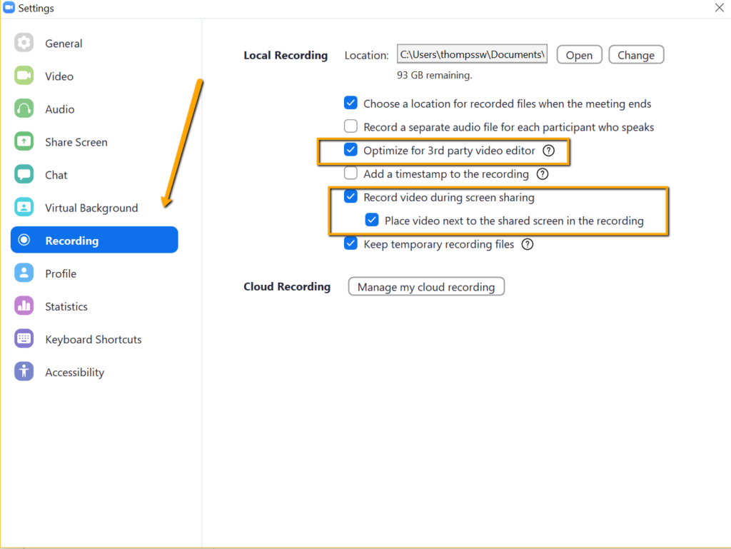 Students Can Use Zoom to Record Projects... - Instructional Technology ...