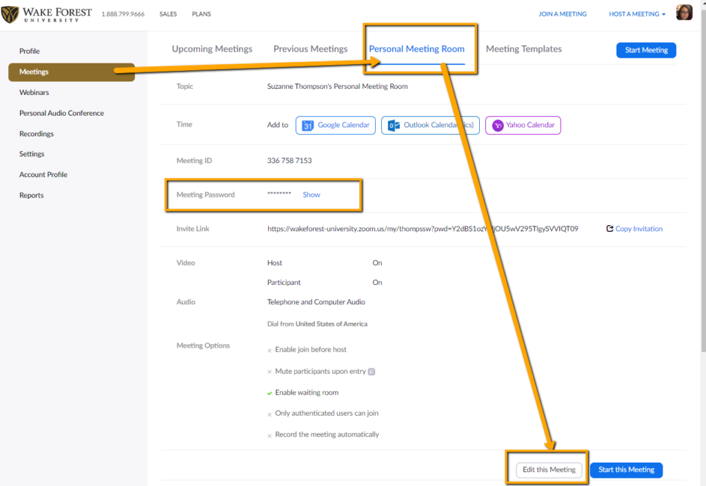 View, Edit, Share your Zoom meeting passwords - Instructional ...
