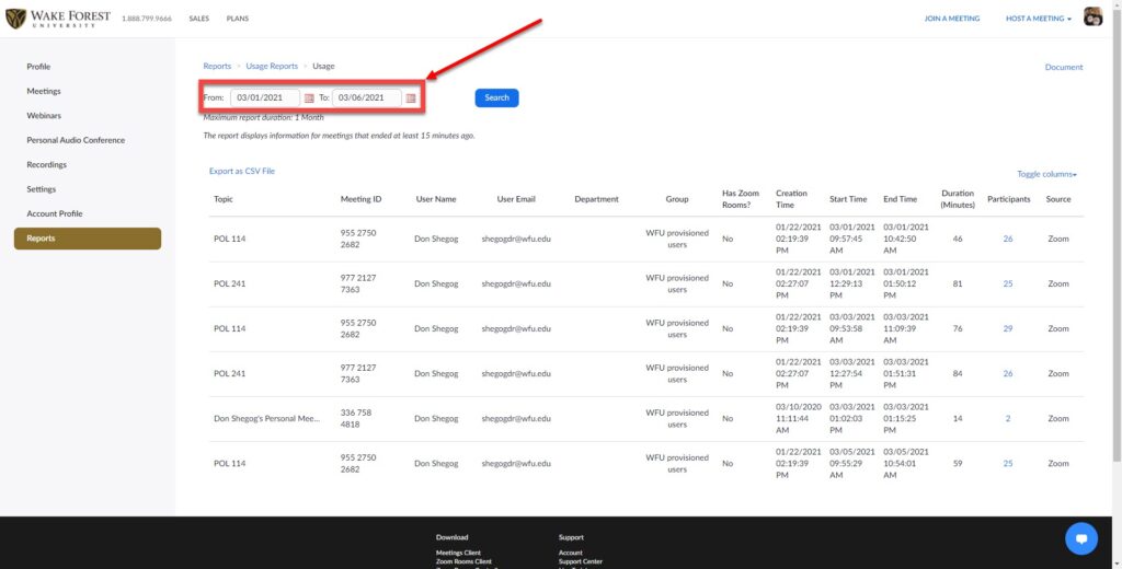 Using Zoom Reports for Class Attendance - Instructional Technology Group