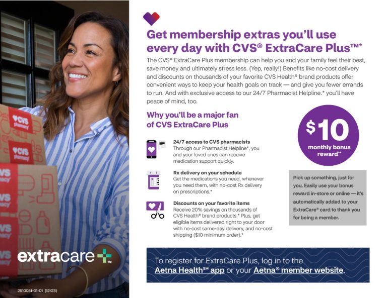 Remember Your CVS Extra Care Plus Benefits - Staff Advisory Council