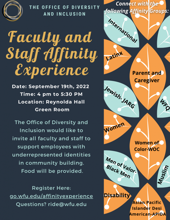 Fall 2022 Affinity Experience to be held September 19 | Wake Forest University