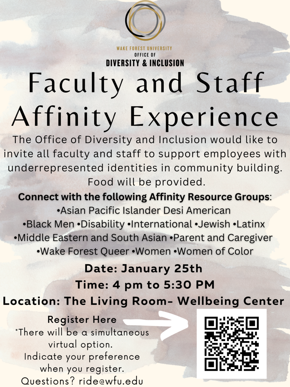 Join WFU's Spring 2023 Affinity Experience, Jan. 25 | Inside WFU