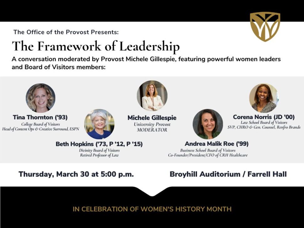 Provost to host 'Framework of Leadership' panel tonight | Inside WFU