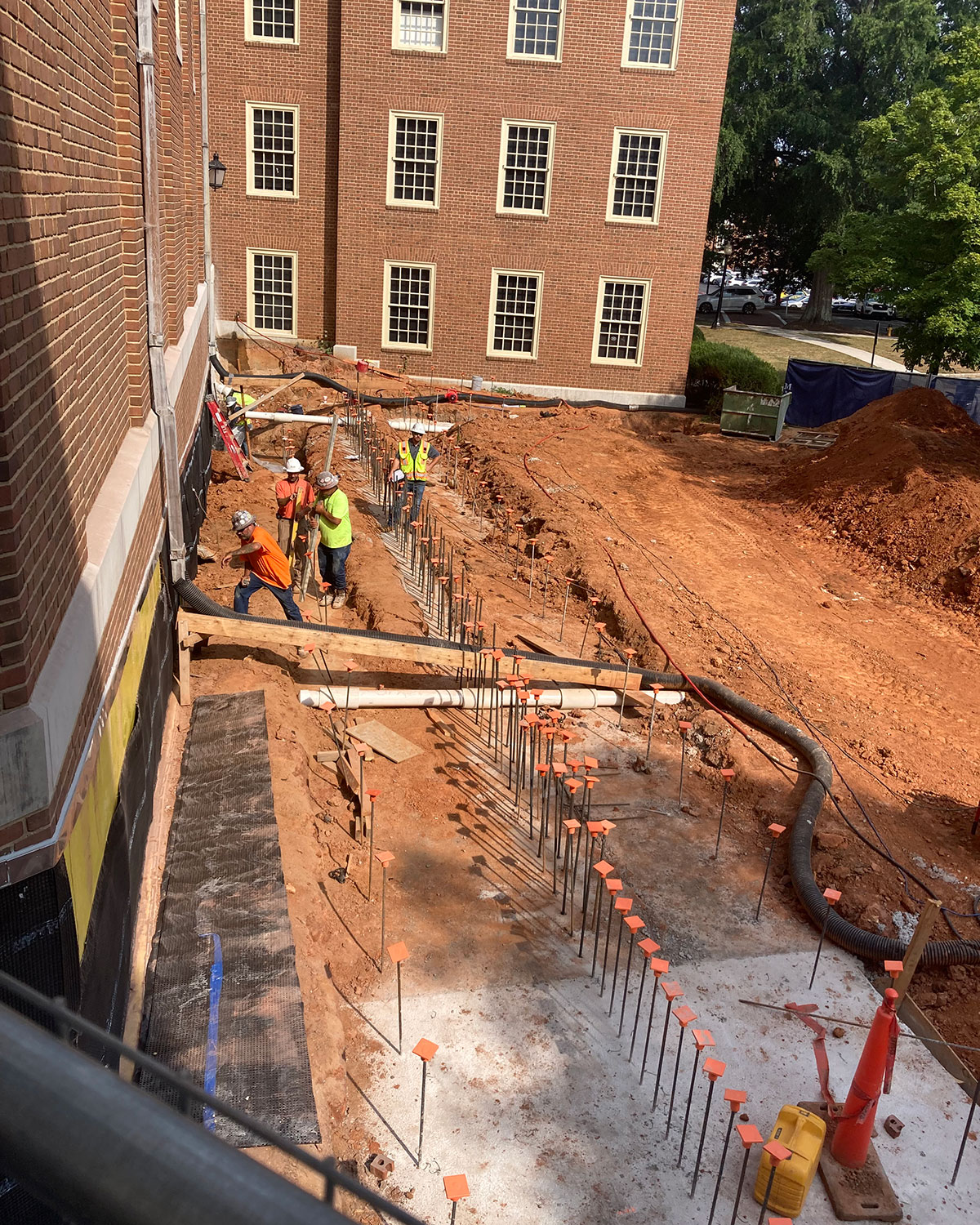 New ramp and stairway construction underway near Wait Chapel | Inside WFU