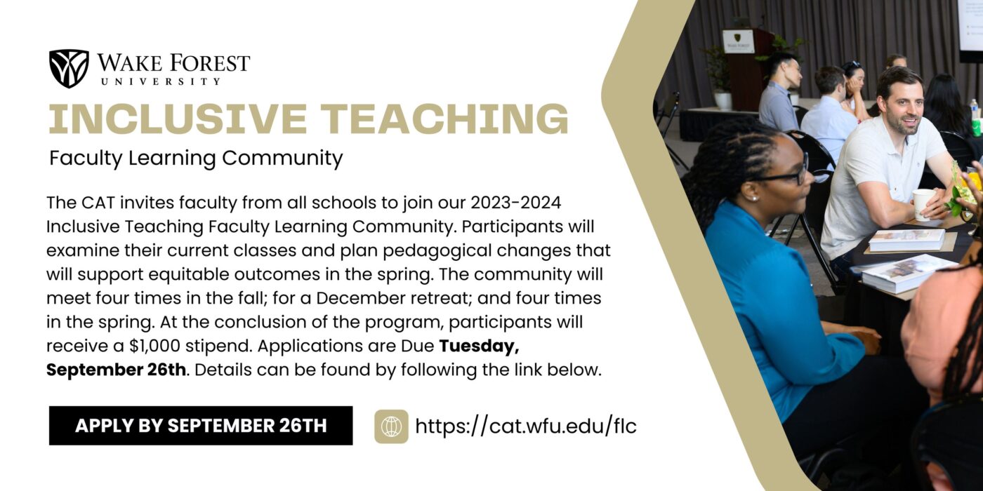 New Inclusive Teaching Faculty Learning Community | Inside WFU