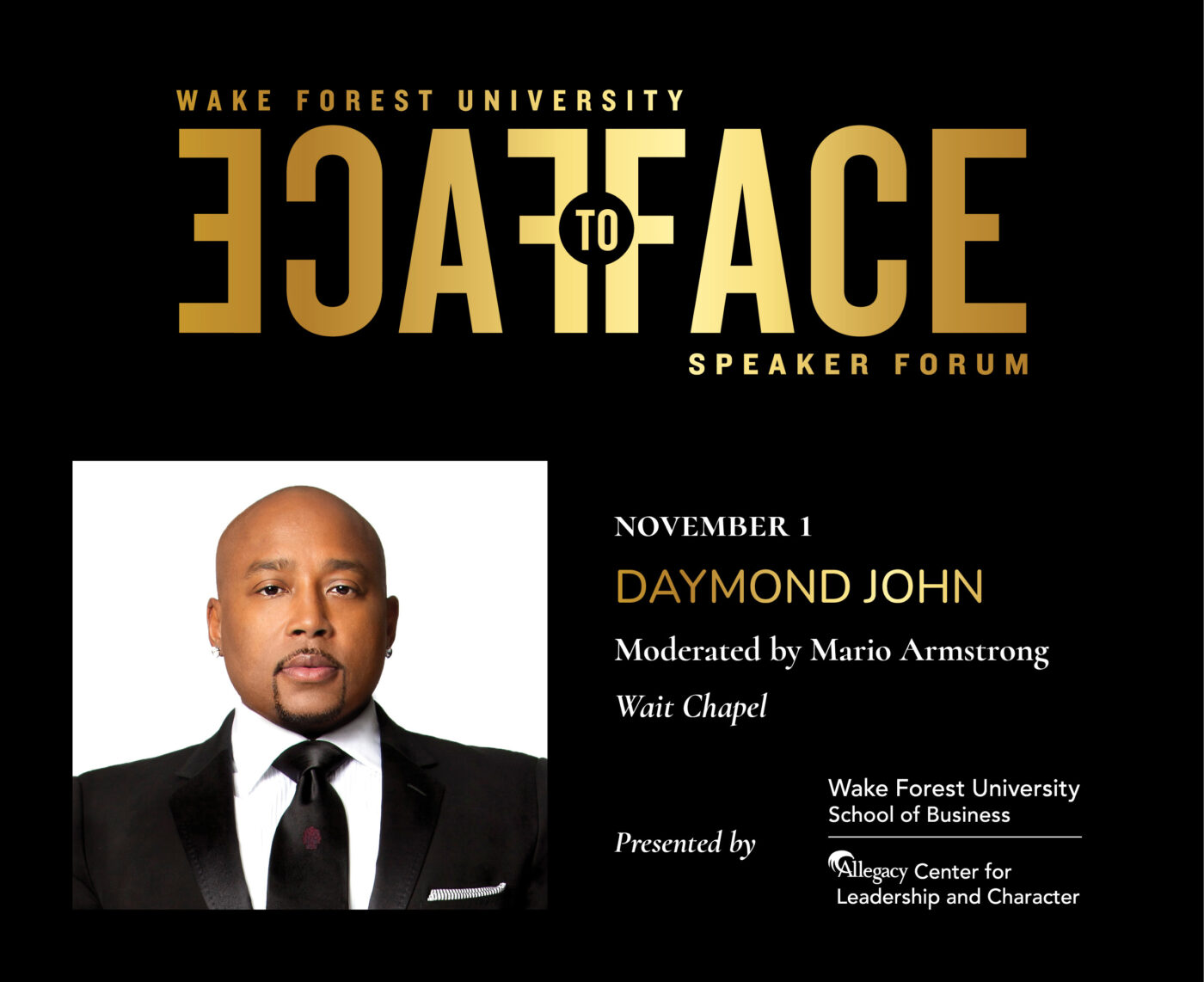 Face to Face will host star of ABC’s ‘Shark Tank’ Daymond John | Inside WFU