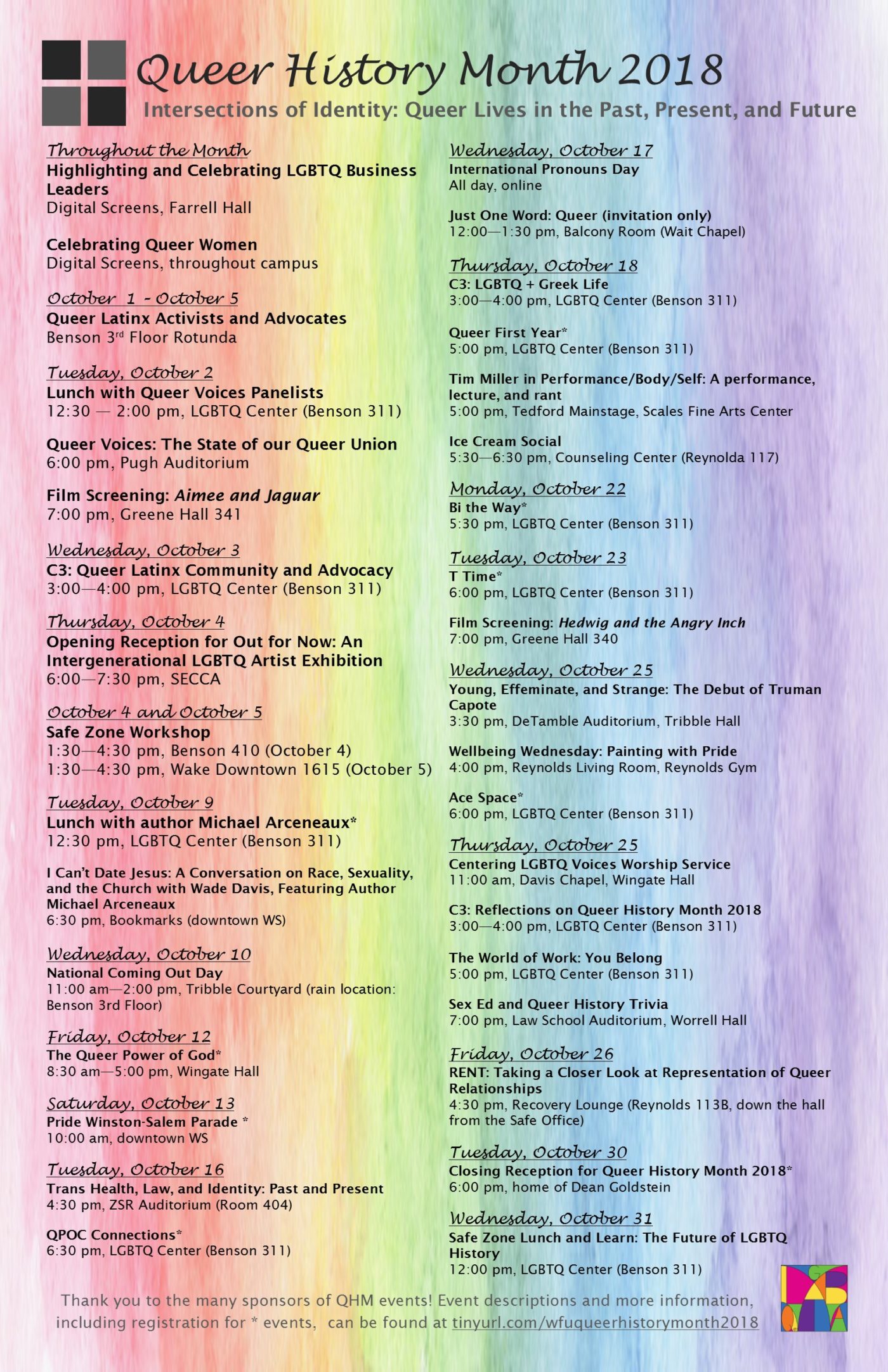 Queer History Month - LGBTQ+ Center