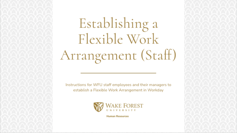 Flexible Work Program - Human Resources